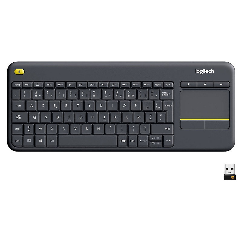Logitech Wireless Touch Keyboard K400 Plus (Noir) Claviers Logitech...