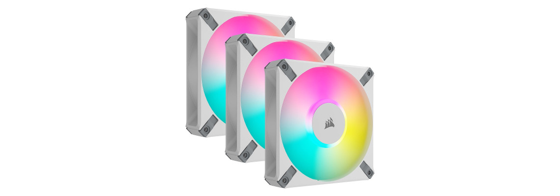 Corsair AF120 RGB Elite Triple Pack Blanc Refroidissement Corsair M...