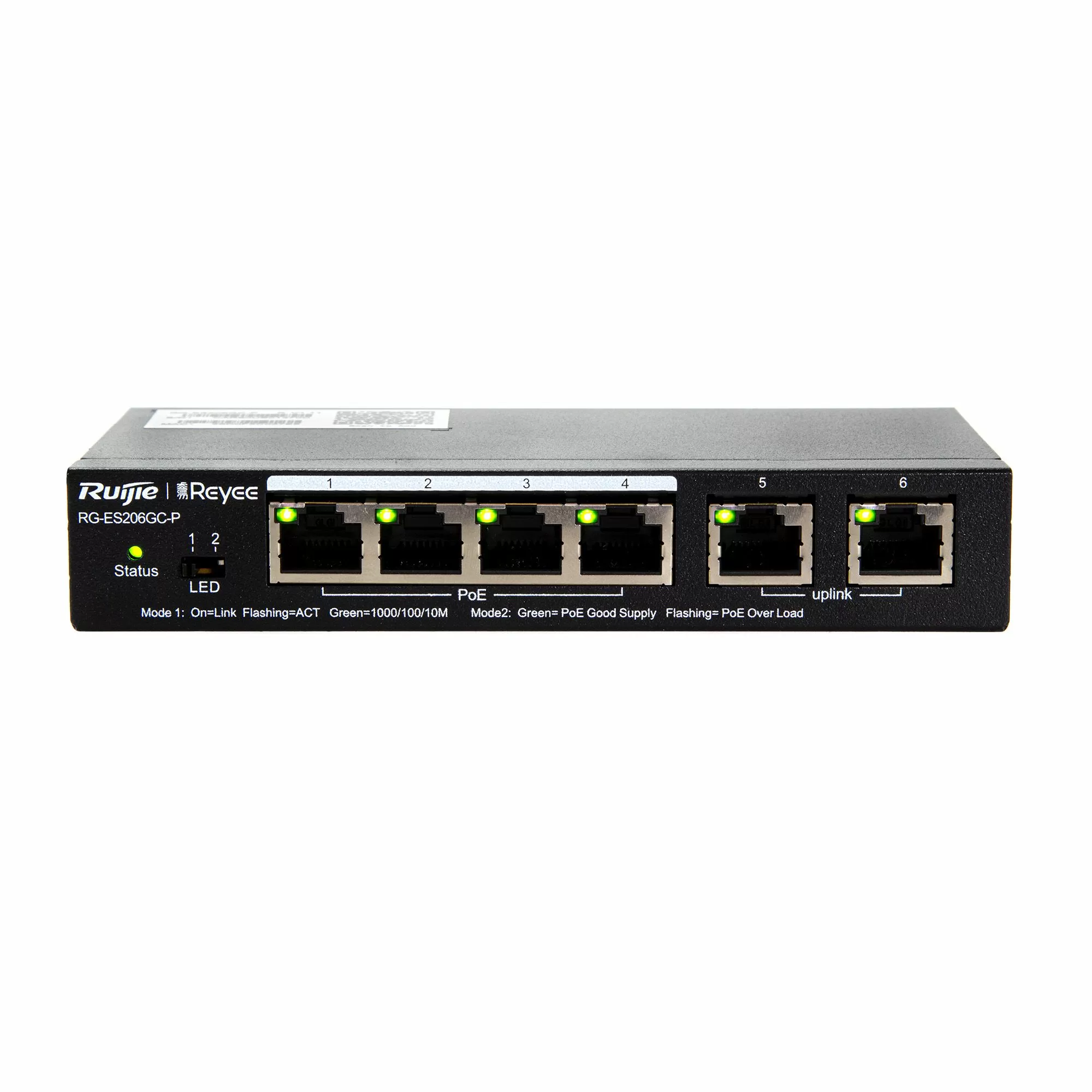 RUIJIE SWITCH 6-PORT GIGABIT SMART,4POE RG -ES206GC -P Réseau Ruiji...