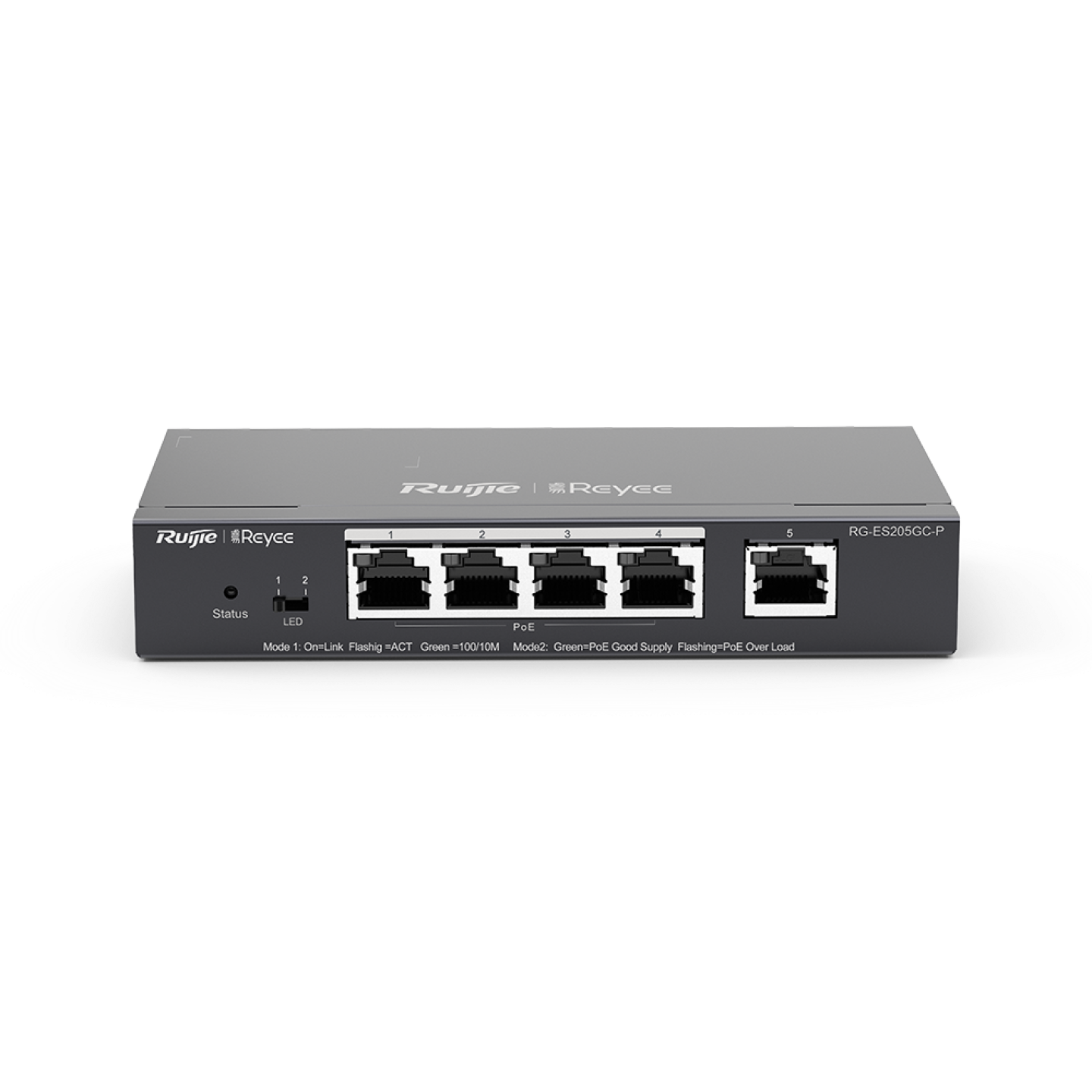 RUIJIE SWITCH 5P GIGABIT SMART POE RJ45 RG-ES205GC-P Réseau Ruijie ...
