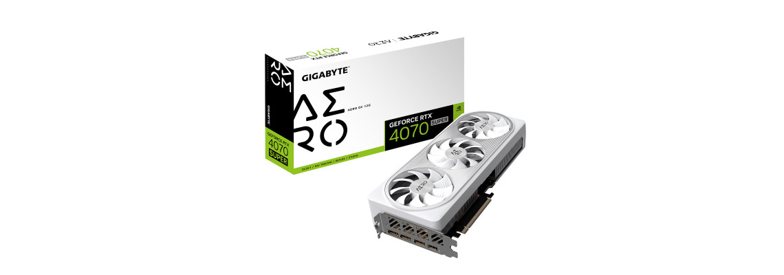 Gigabyte GeForce RTX 4070 SUPER AERO OC 12G Cartes graphiques Gigab...