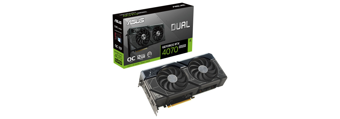 ASUS Dual GeForce RTX 4070 SUPER OC Edition 12G Cartes graphiques A...
