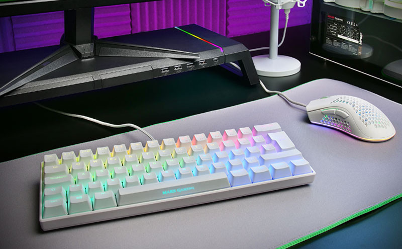 Mars Gaming MKMINI White (Red Switch) Claviers Mars Gaming Maroc