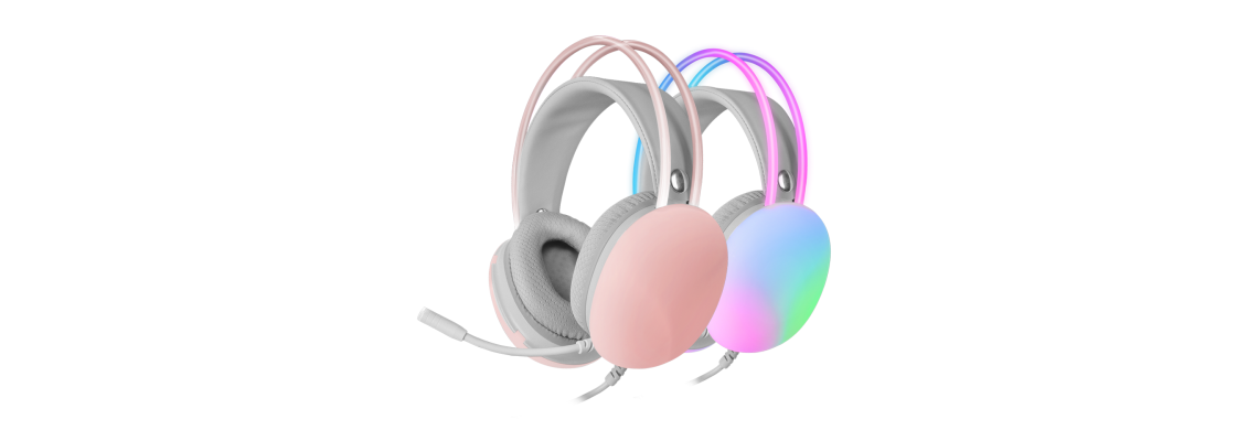 Mars Gaming MH-GLOW Chroma Pink Casques Mars Gaming Maroc