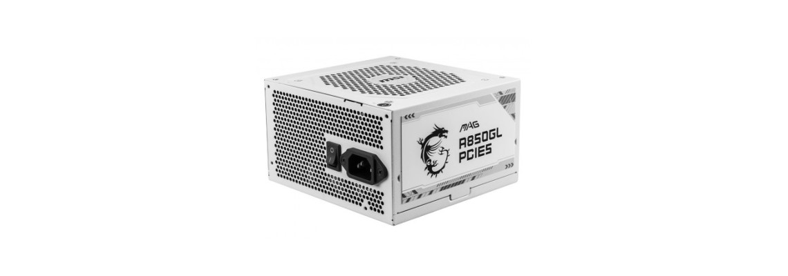 MSI MAG A850GL PCIE5 80PLUS Gold 850W White Alimentations PC MSI Maroc