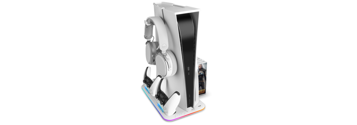 Mars Gaming MPS5-B PS5 Stand White Console Mars Gaming Maroc