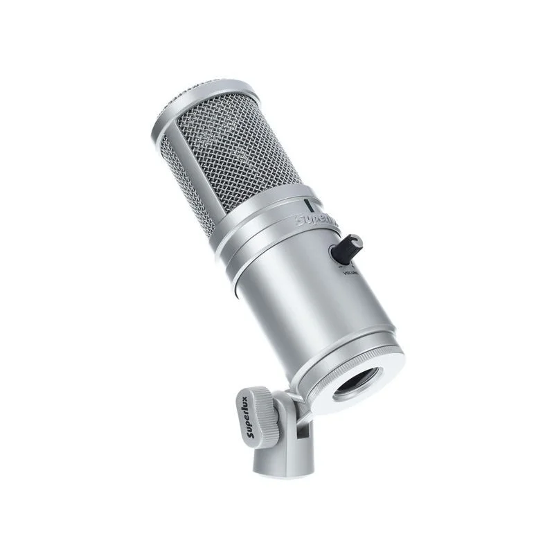 SUPERLUX E205U USB MICROPHONE STUDIO USB AVEC SUPPORT DE TABLE INCL...