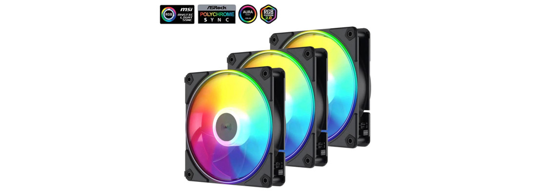 XTRMLAB XT120 ARGB (Triple Pack) + HUB Ventilateurs boîtier XTRMLAB...