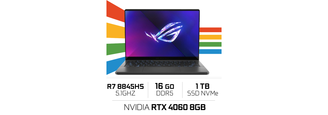 ASUS ROG Zephyrus GA403UV-Q80W AMD Ryzen 7 8845HS/16GB/1TB SSD/RTX ...