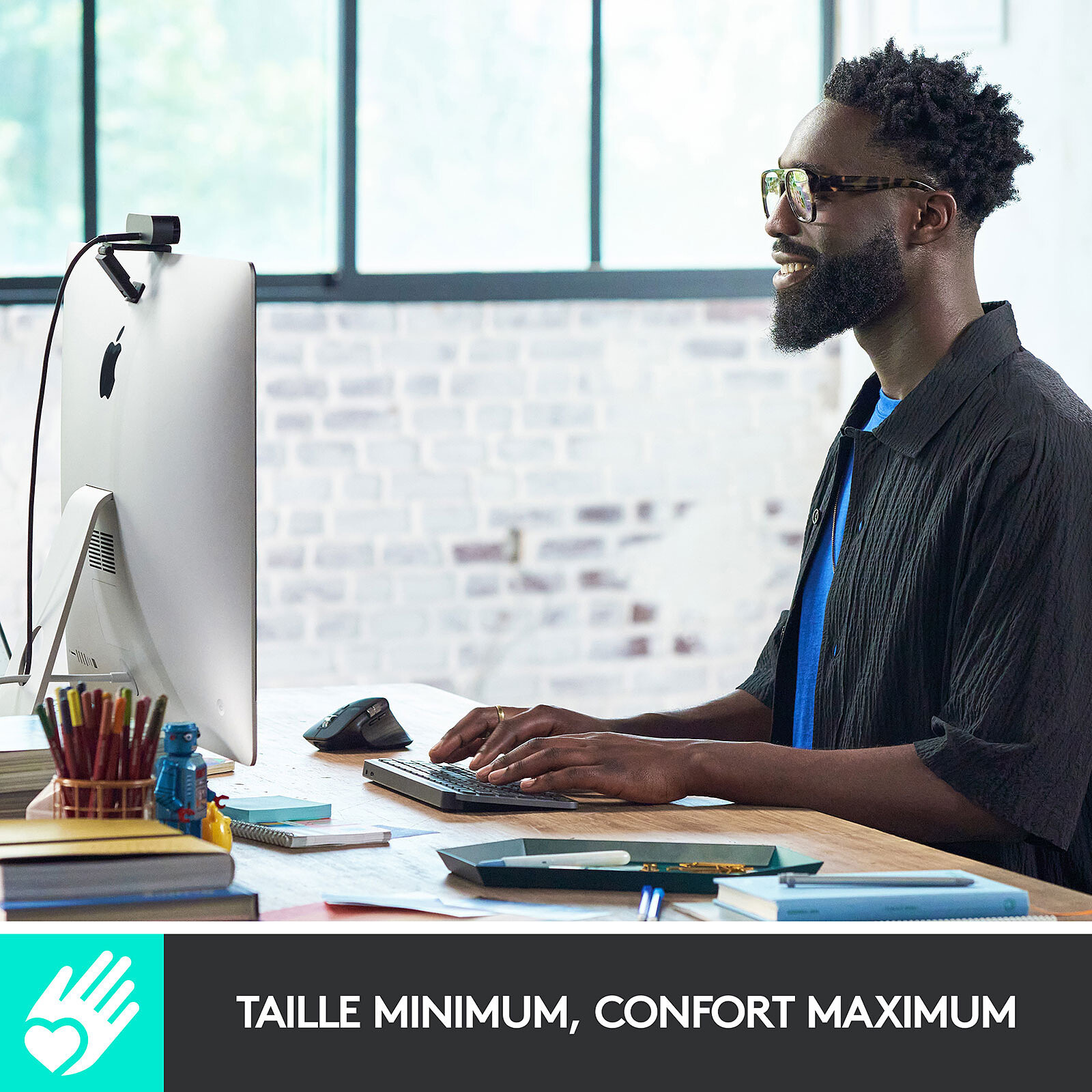 Logitech MX Keys Mini (Graphite) Claviers Logitech Maroc