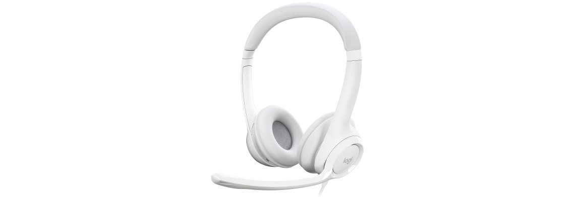 Logitech USB Headset H390 (Blanc) Casques Logitech Maroc
