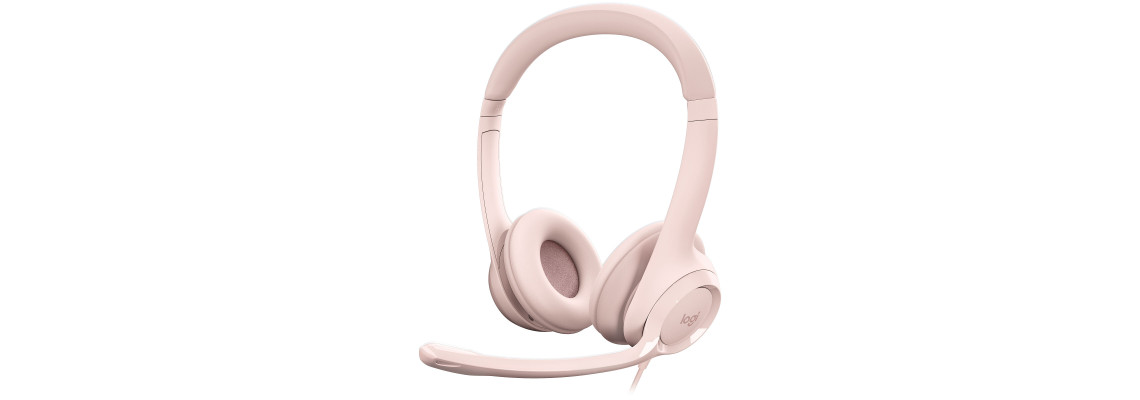 Logitech USB Headset H390 (Rose) Casques Logitech Maroc