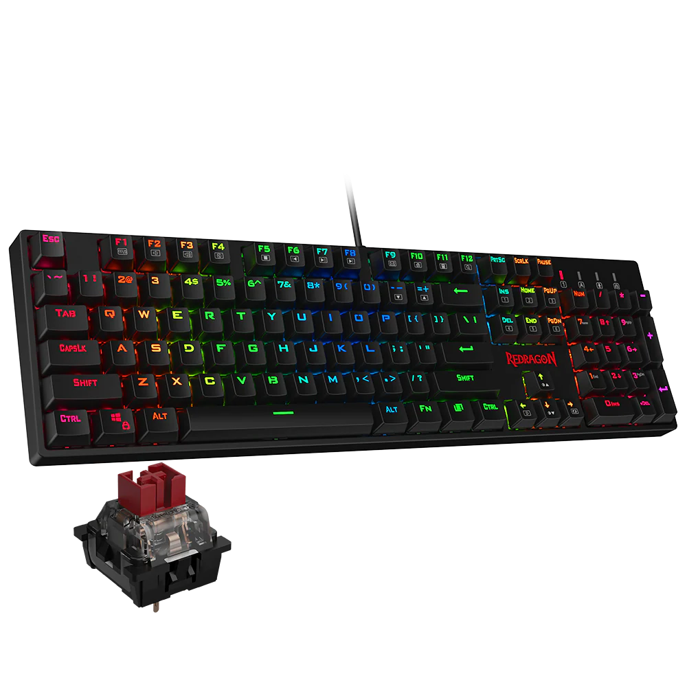 Redragon K582 SURARA RGB (Red Switches) Claviers Redragon Maroc