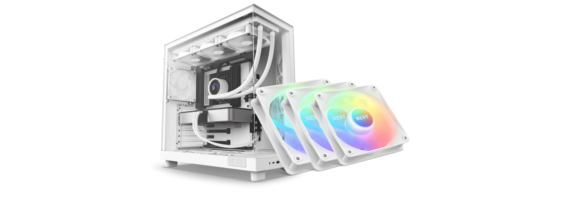 BUNDLE NZXT H6 Flow White + 3xNZXT F120 RGB Core (White) BUNDLES NZ...