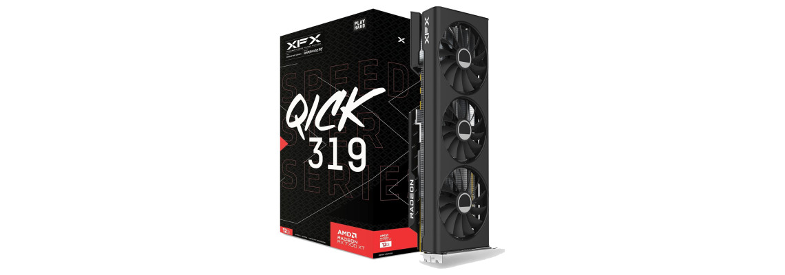 XFX Radeon RX 7700 XT Speedster QICK 319 Black Edition 12GB GDDR6 A...