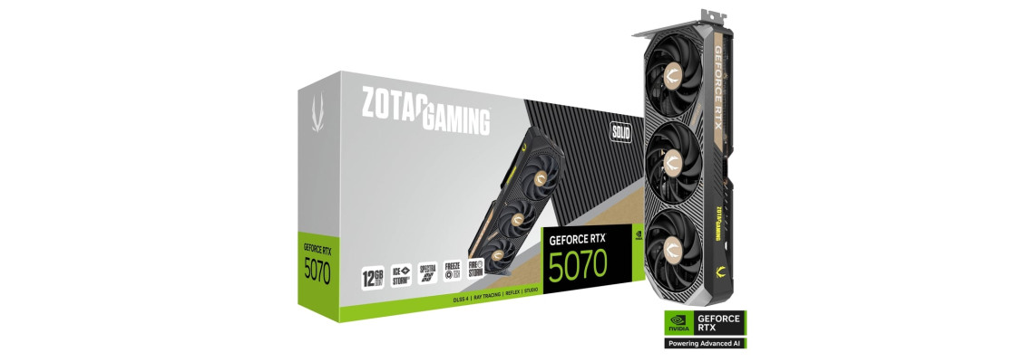 ZOTAC GAMING GeForce RTX 5070 SOLID 12GB GDDR7 Cartes graphiques Zo...