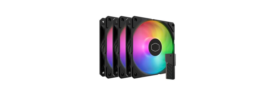 Cooler Master SickleFlow Edge 120 ARGB 3-Pack Fan Kit (Black) Venti...