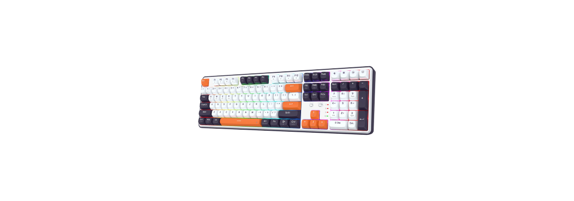 Redragon K689 PRO Wireless Mechanical Keyboard (Black Tangerine) Cl...