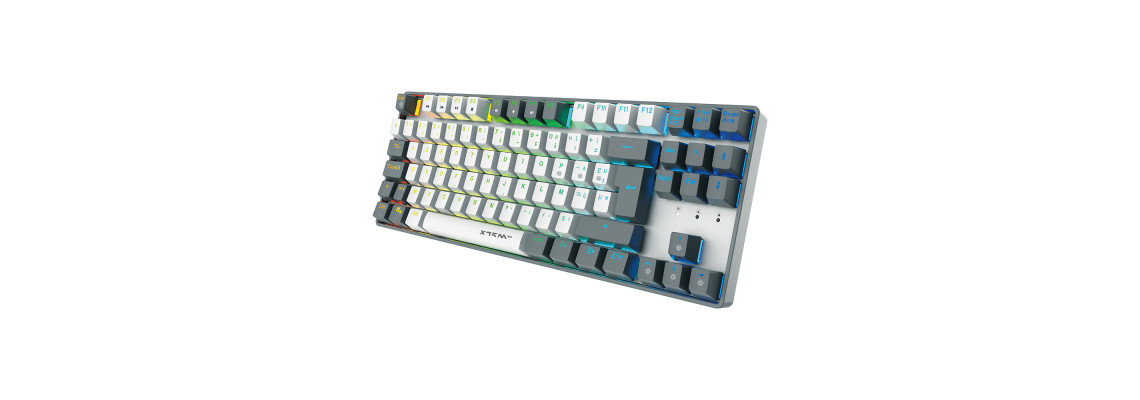 XTRMLAB Vortex TKL White/Dark Grey (Red Switch) Claviers XTRMLAB Maroc